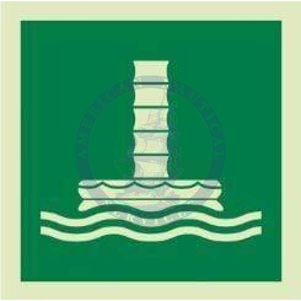 Marine Safety Sign, IMO Life Saving App. Symbol: Evacuation Chute - Wi ...