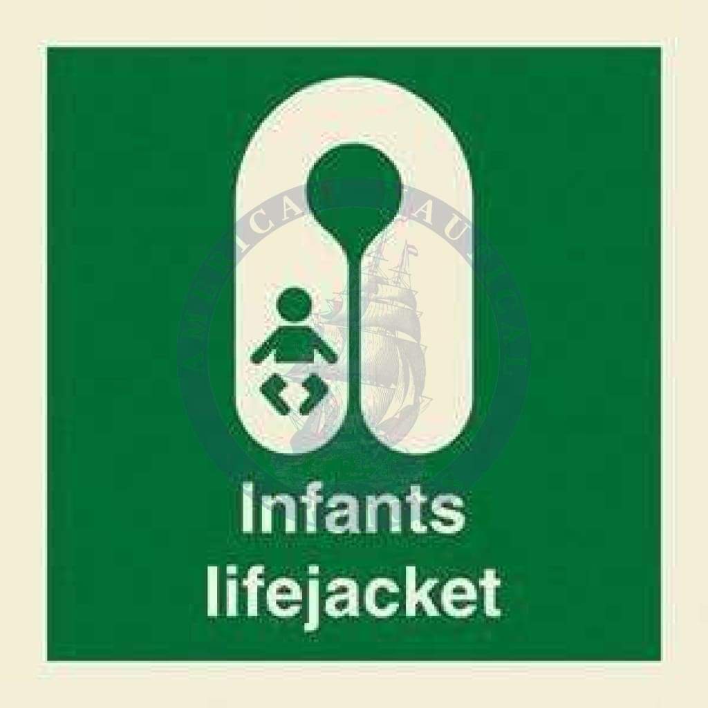 Marine Safety Sign, IMO Life Saving App. Symbol: Infant lifejacket - W ...