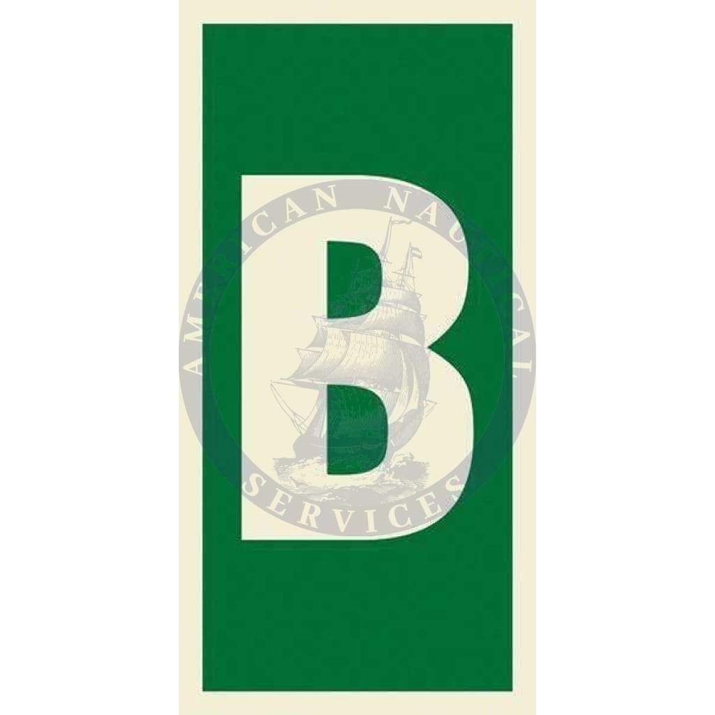 Marine Safety Sign, IMO Life Saving App. Symbol: Letter B - Amnautical