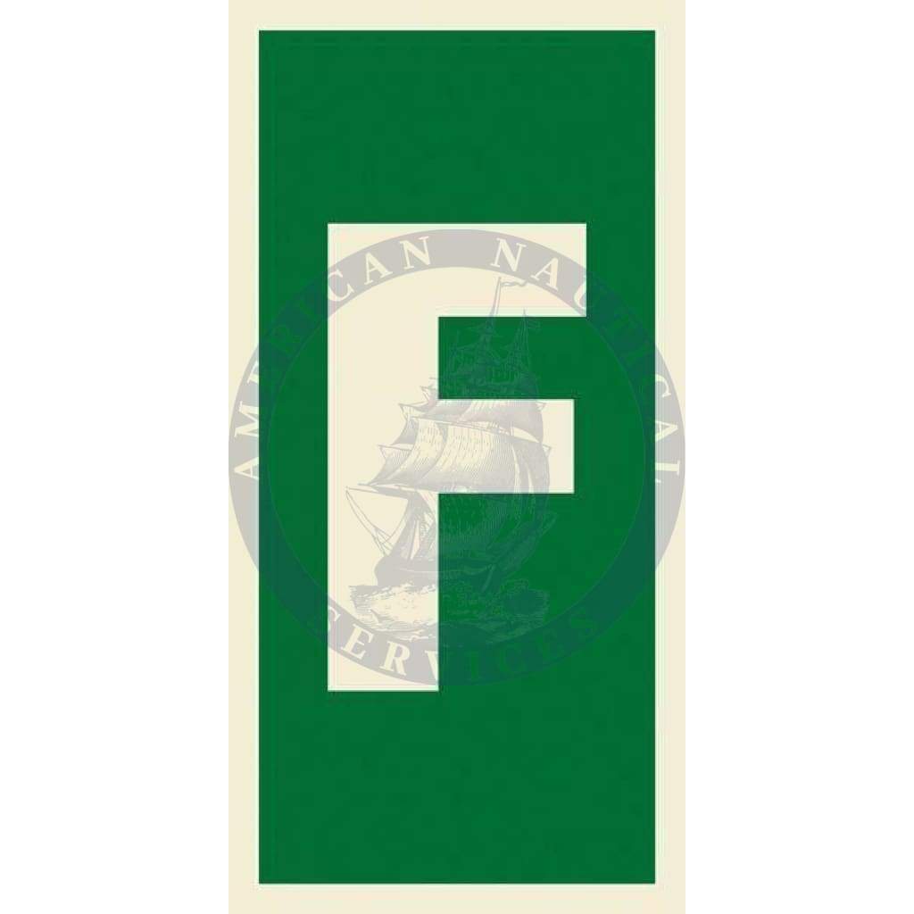 Marine Safety Sign, IMO Life Saving App. Symbol: Letter F - Amnautical
