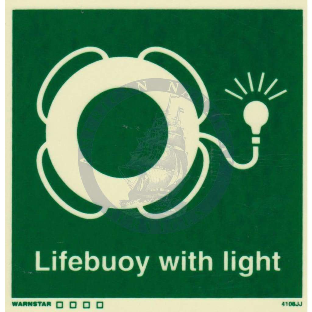 Marine Safety Sign, IMO Life Saving App. Symbol: Lifebuoy With Light ...