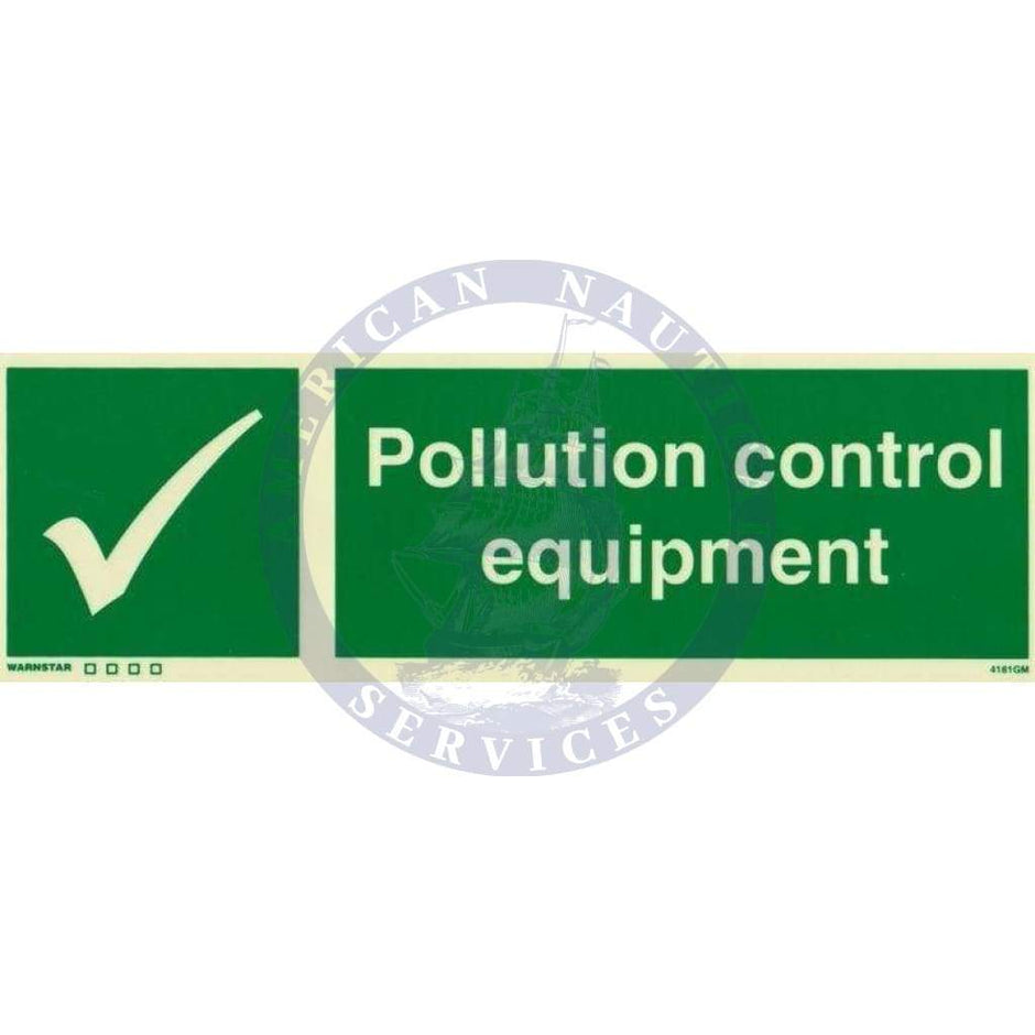 Marine Safety Sign: Pollution Control Equipment - Amnautical