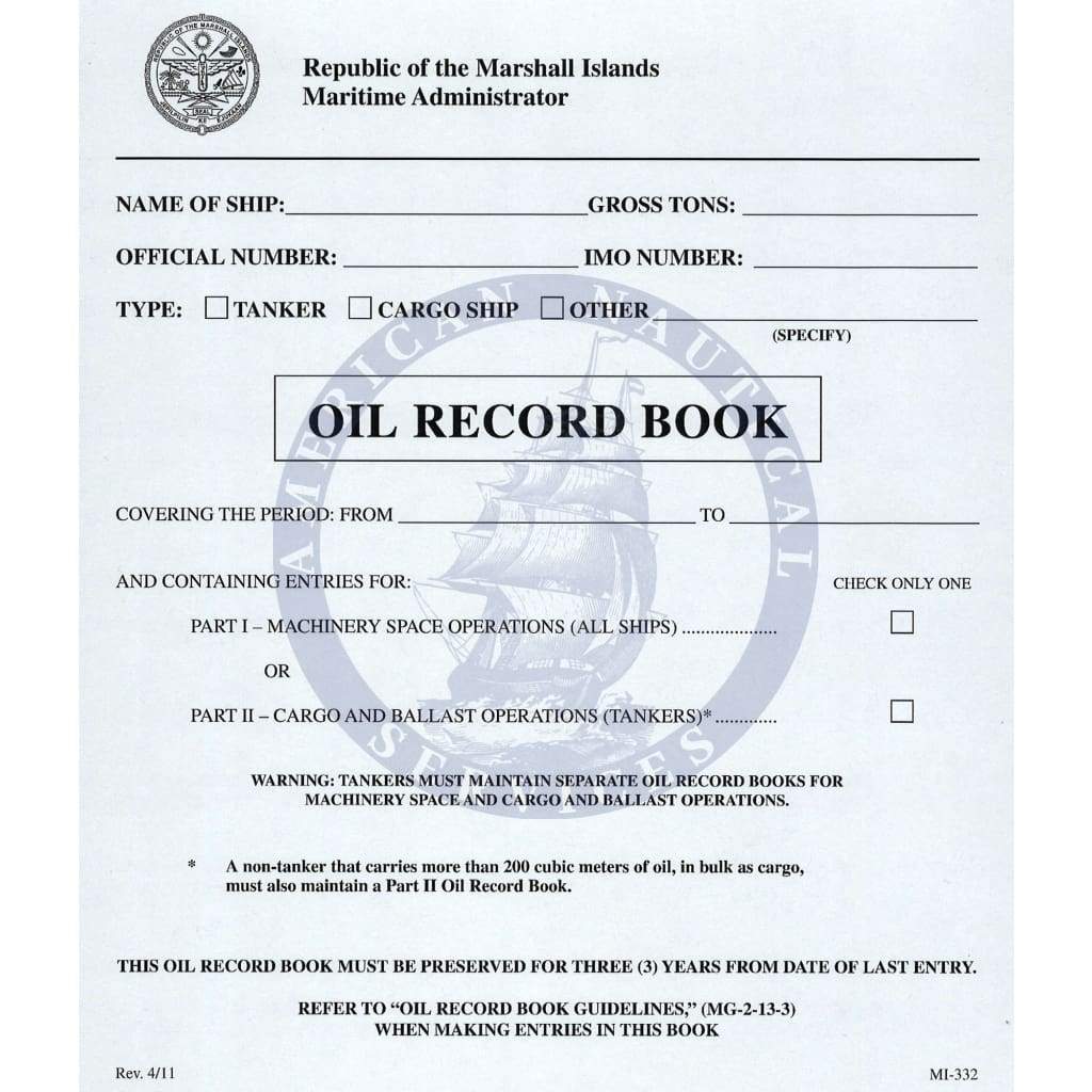 Marshall Islands Log Books for Ships - Amnautical