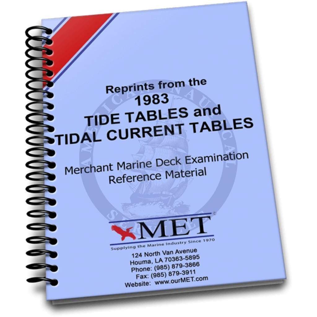 1983 Tide Tables & Tidal Current Tables Reprints - Amnautical