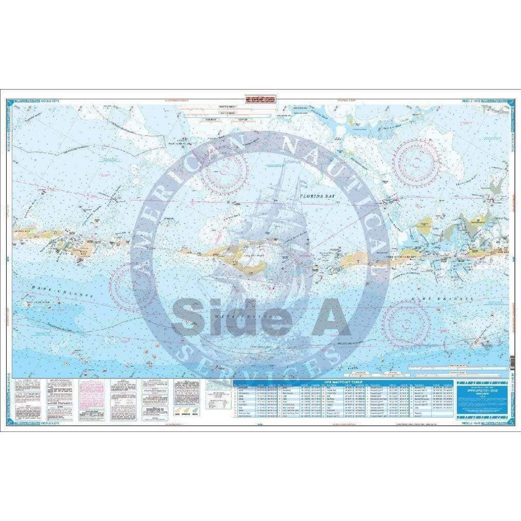 Middle Keys Fishing Offshore Fish and Dive Chart 6F - Amnautical