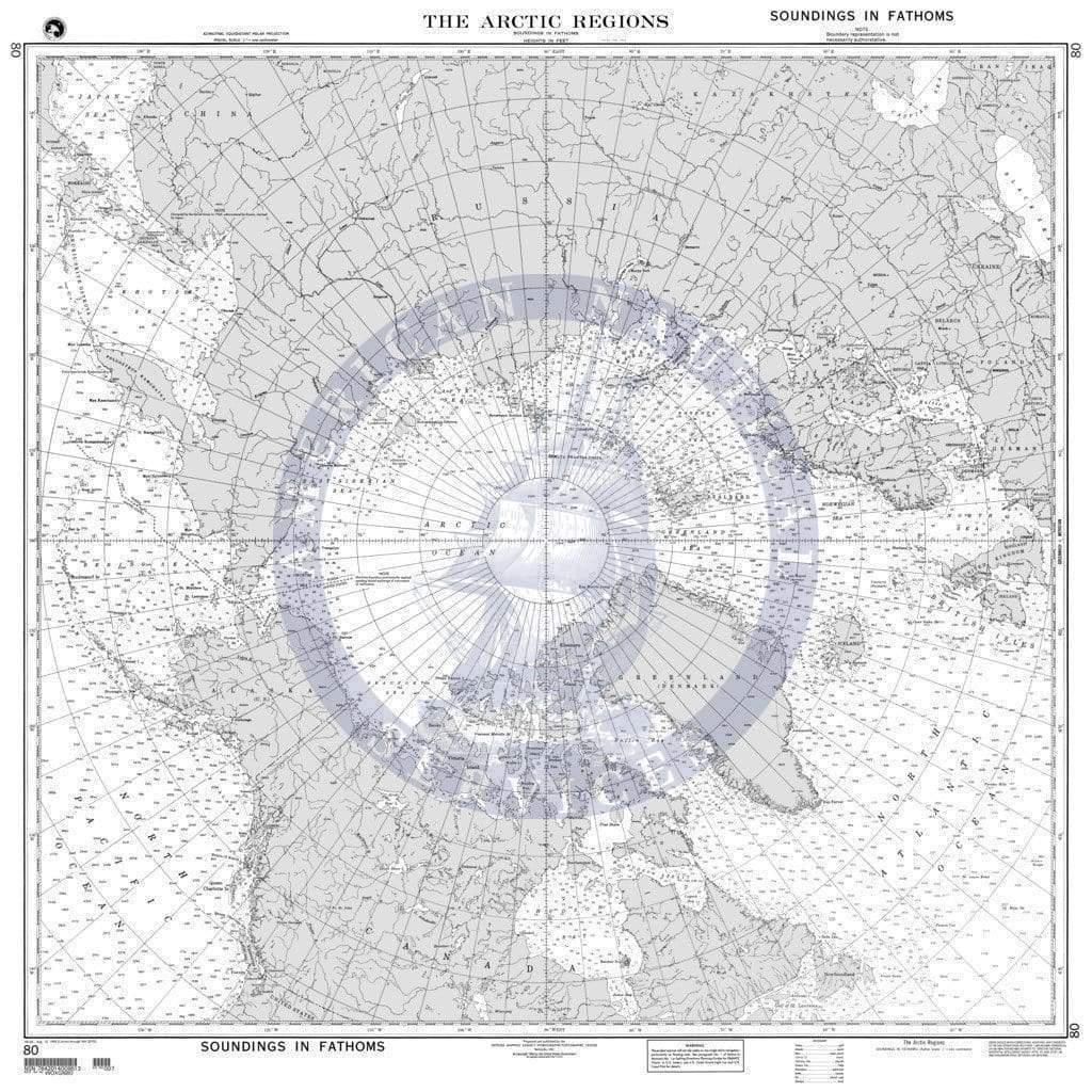 NGA Chart 80: Arctic Nautical Chart - Amnautical