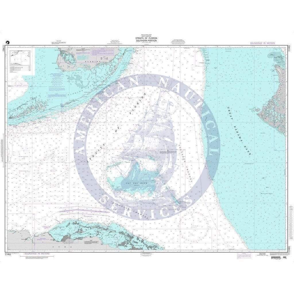 NGA Nautical Chart 11461 - Straits of Florida - Amnautical