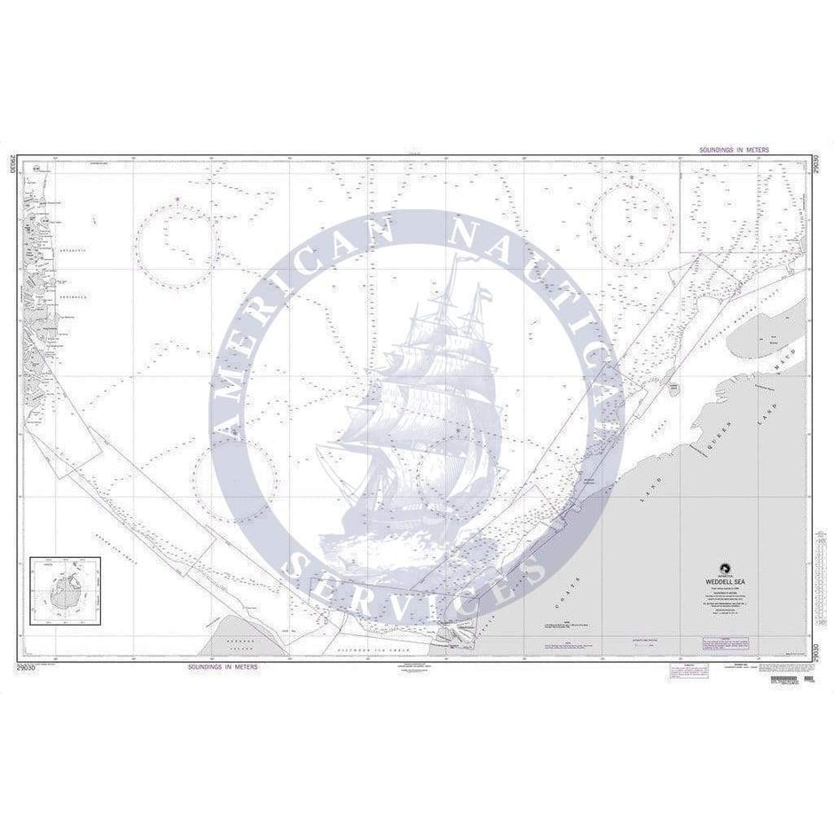NGA Nautical Chart 29030 - Weddell Sea - Amnautical