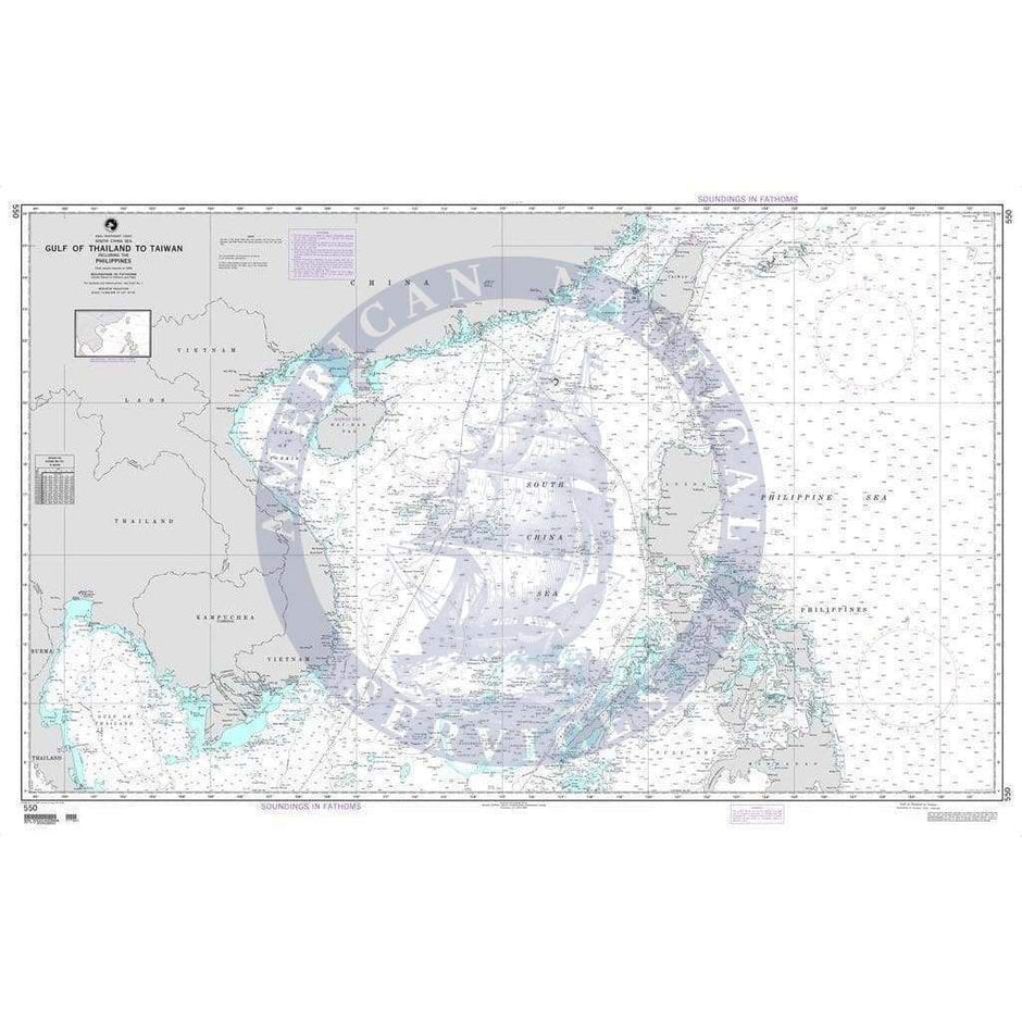 NGA Nautical Chart 550 - Gulf of Thailand - Amnautical