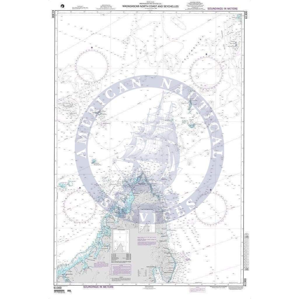 NGA Nautical Chart 61300: Madagascar & Seychelles - Amnautical