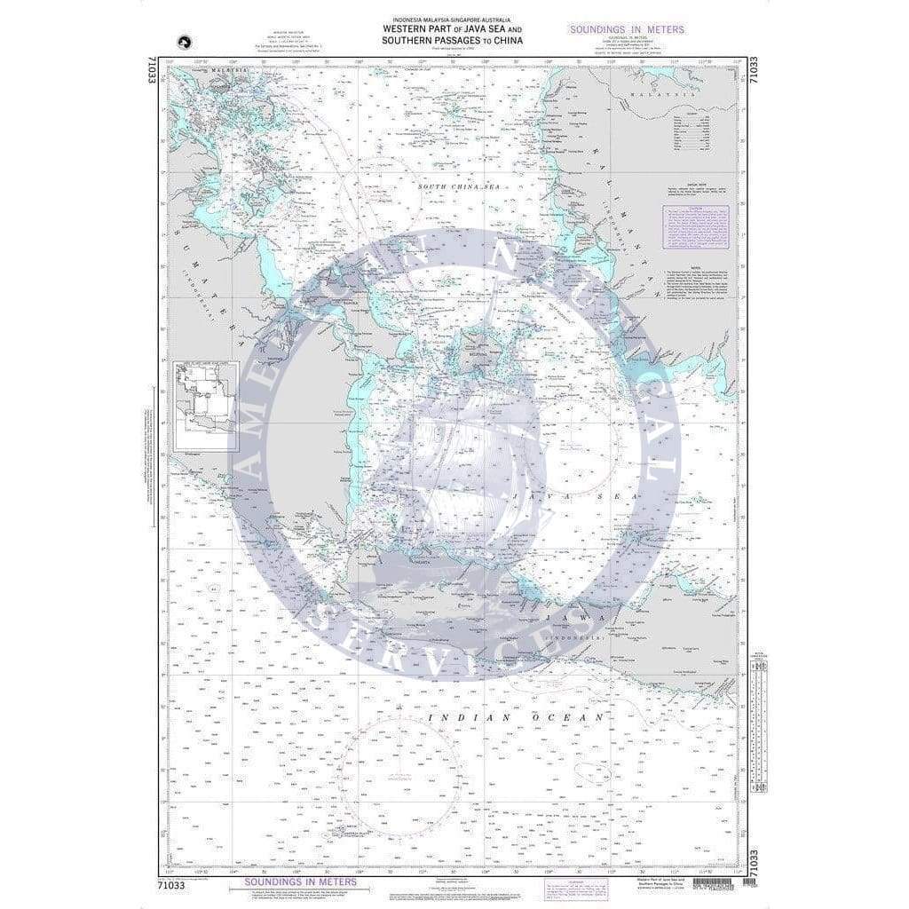 NGA Nautical Chart 71033: Western Part of Java Sea and Southern Passag ...