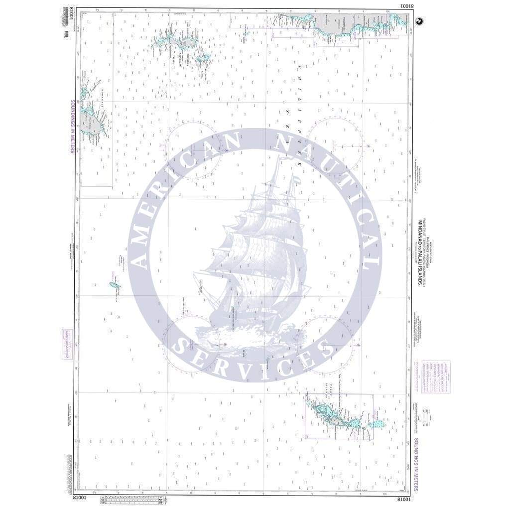 NGA Nautical Chart 81001 - Mindanao to Palau - Amnautical