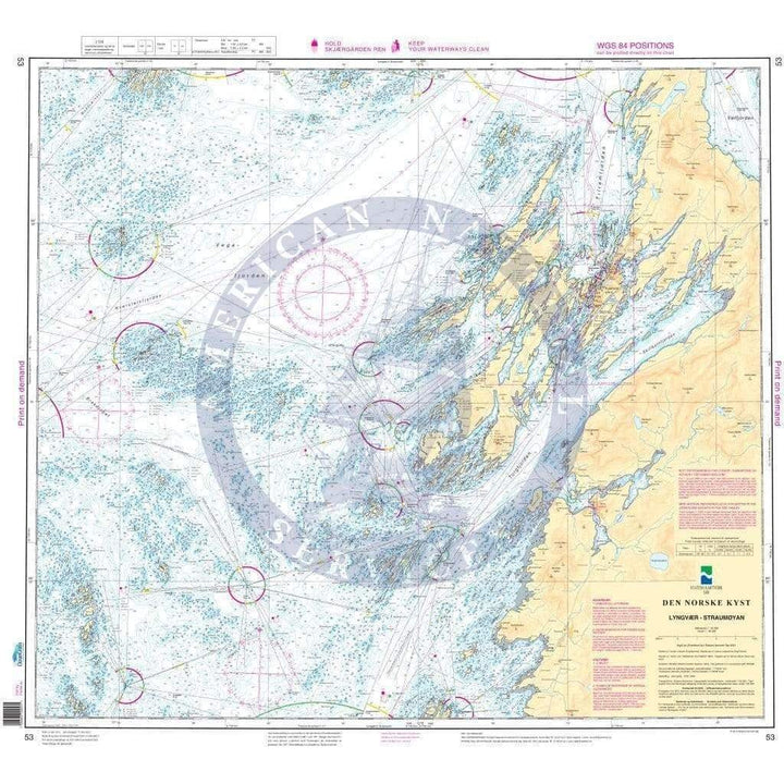 NHS Chart 53: Lyngvær - Straumøyan - Amnautical