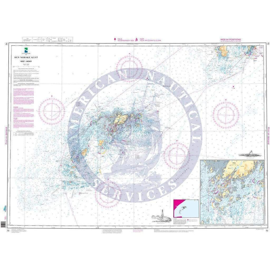 NHS Chart 70: Røst - Værøy - Amnautical