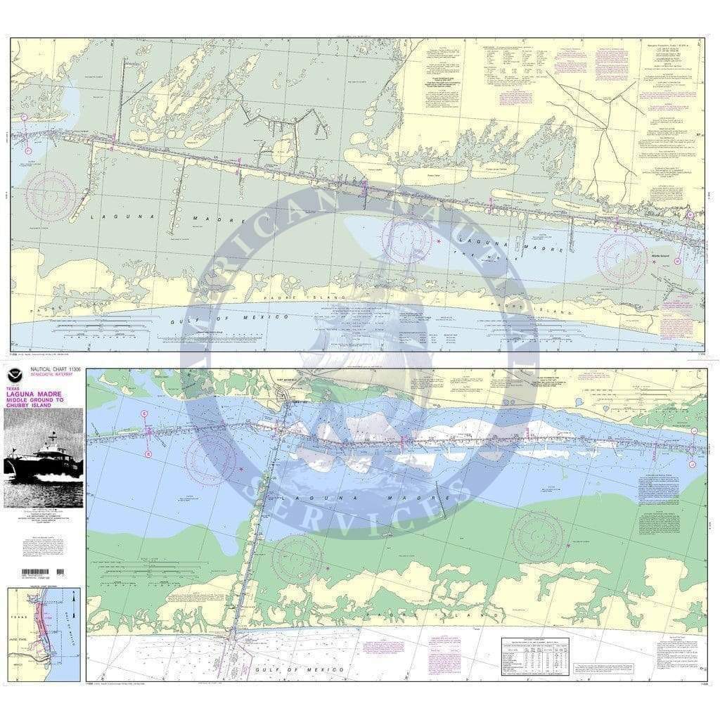 NOAA Nautical Chart 11306: ICW Laguna Madre Middle Ground - Amnautical