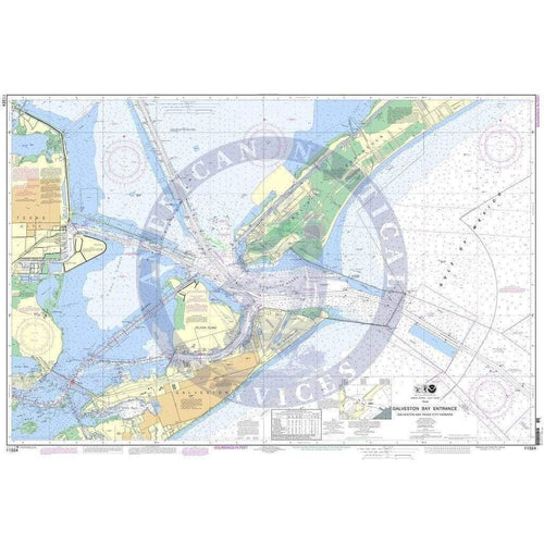 NOAA Nautical Chart 11324: Galveston Bay Entrance - Amnautical