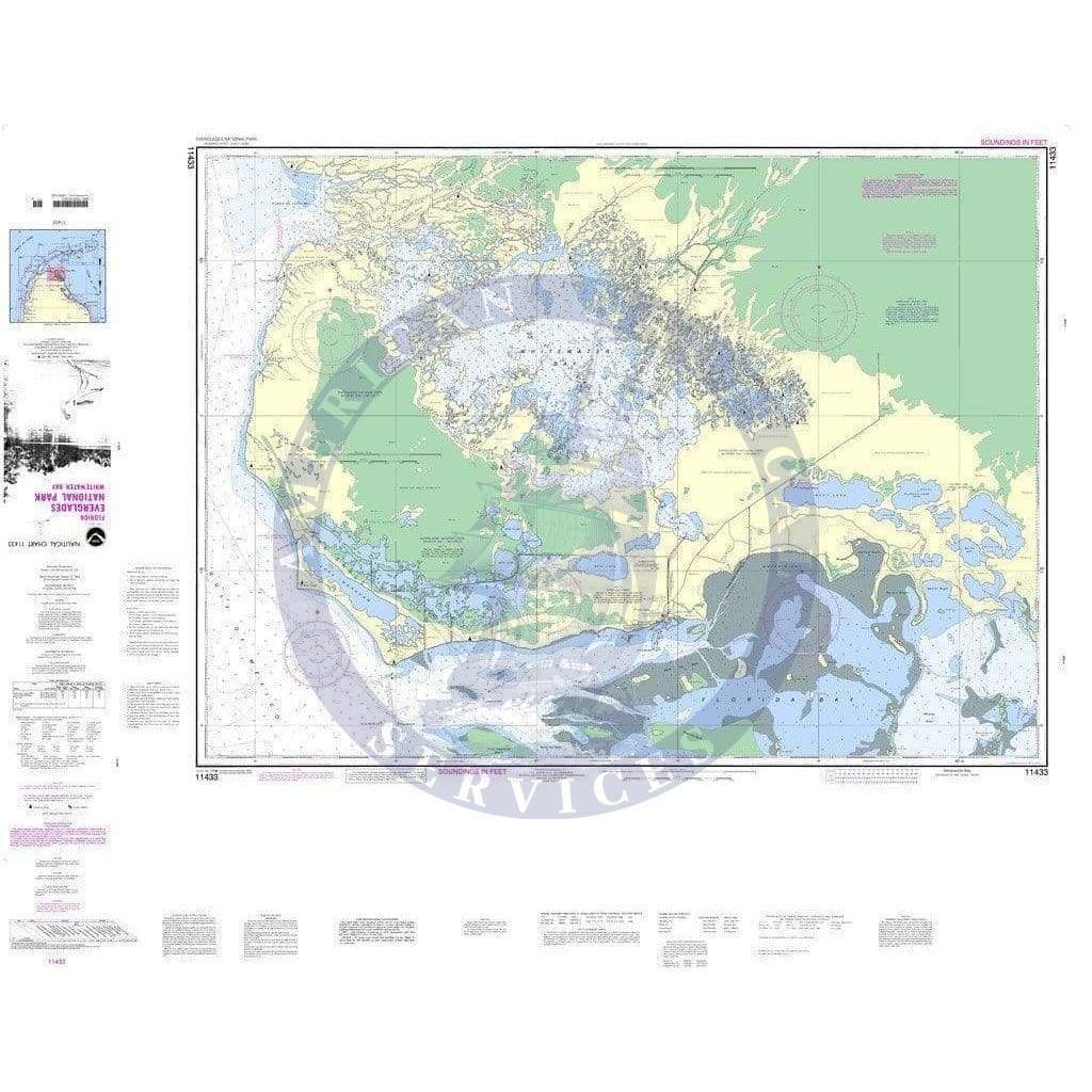 NOAA Everglades Chart 11433: Everglades National Park Whitewater Bay ...