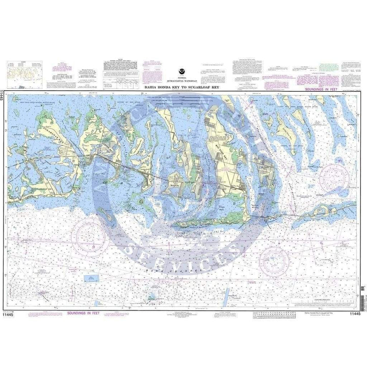 NOAA Nautical Chart 11445: Intracoastal Waterway Bahia Honda Key to Su ...