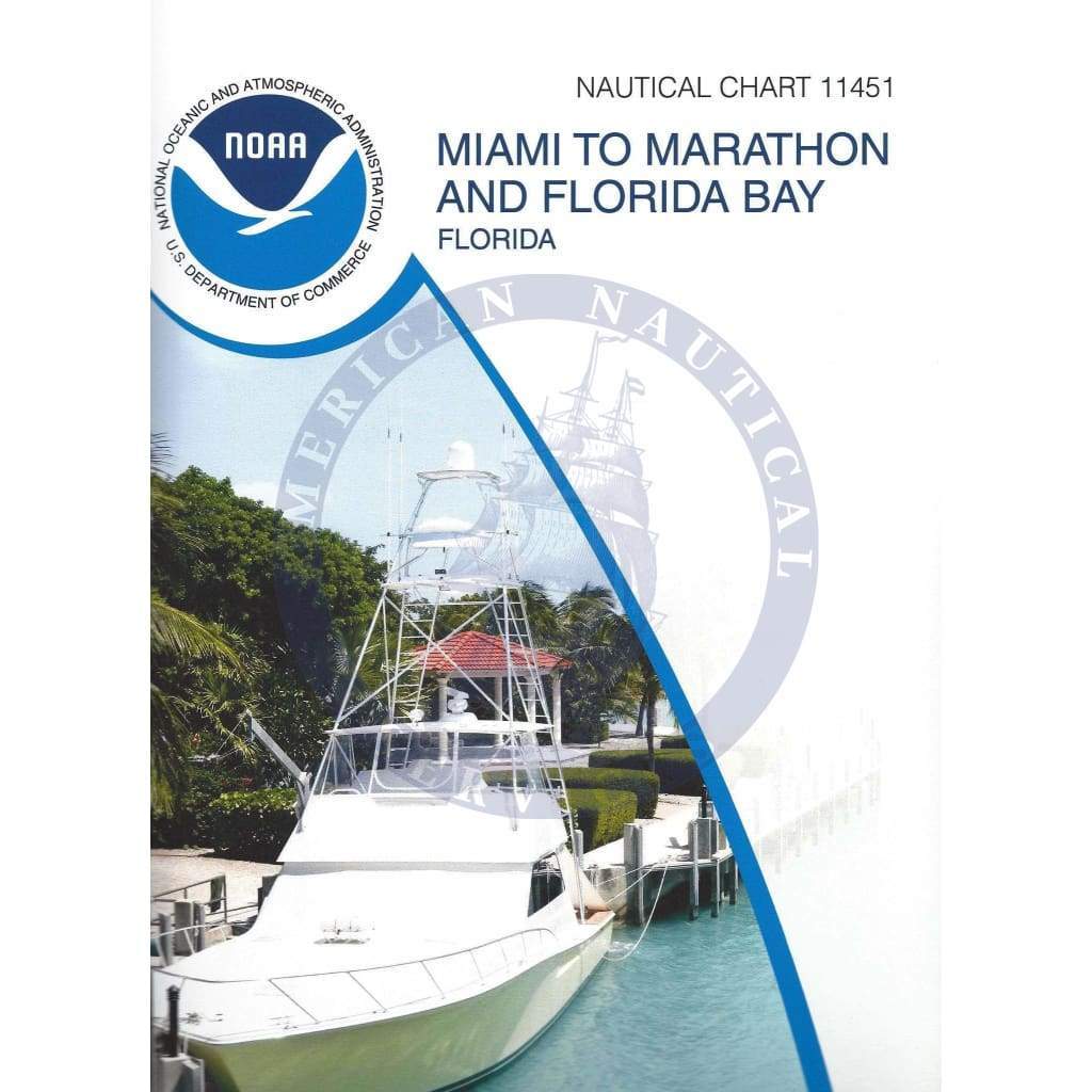 NOAA Chart 11451: Miami to Marathon and Florida Bay - Amnautical