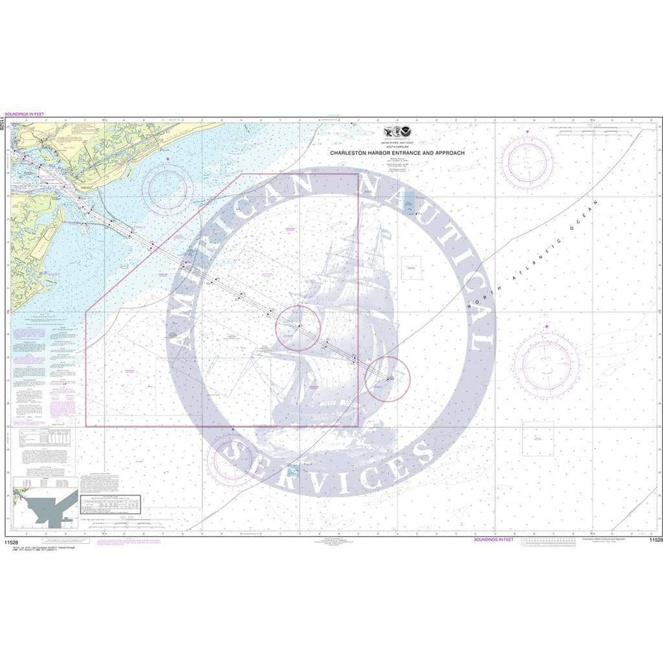 NOAA Nautical Chart 11528: Charleston Harbor Entrance and Approach ...