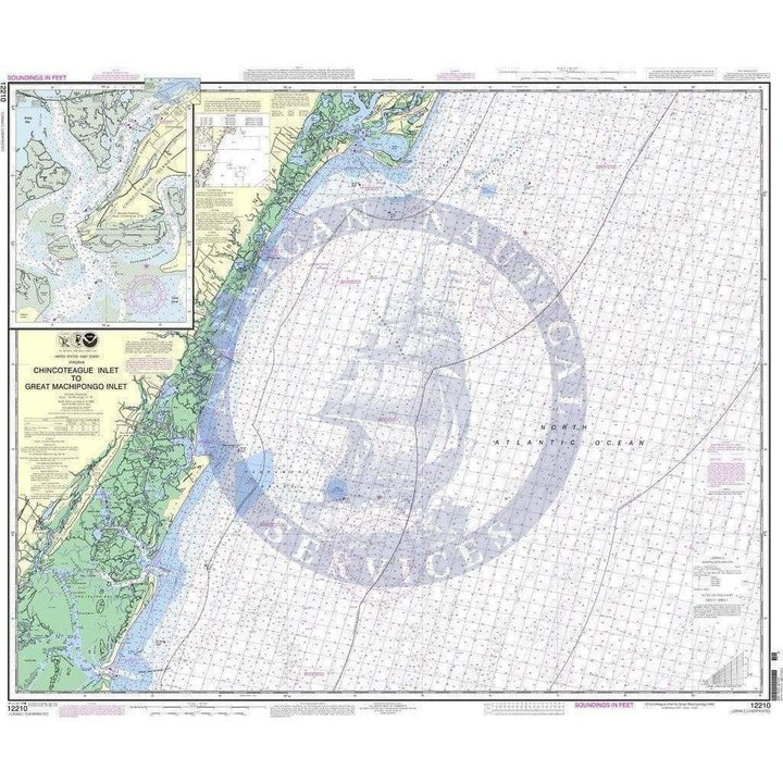 NOAA Nautical Chart 12210: Chincoteague Inlet to Great Machipongo Inle ...