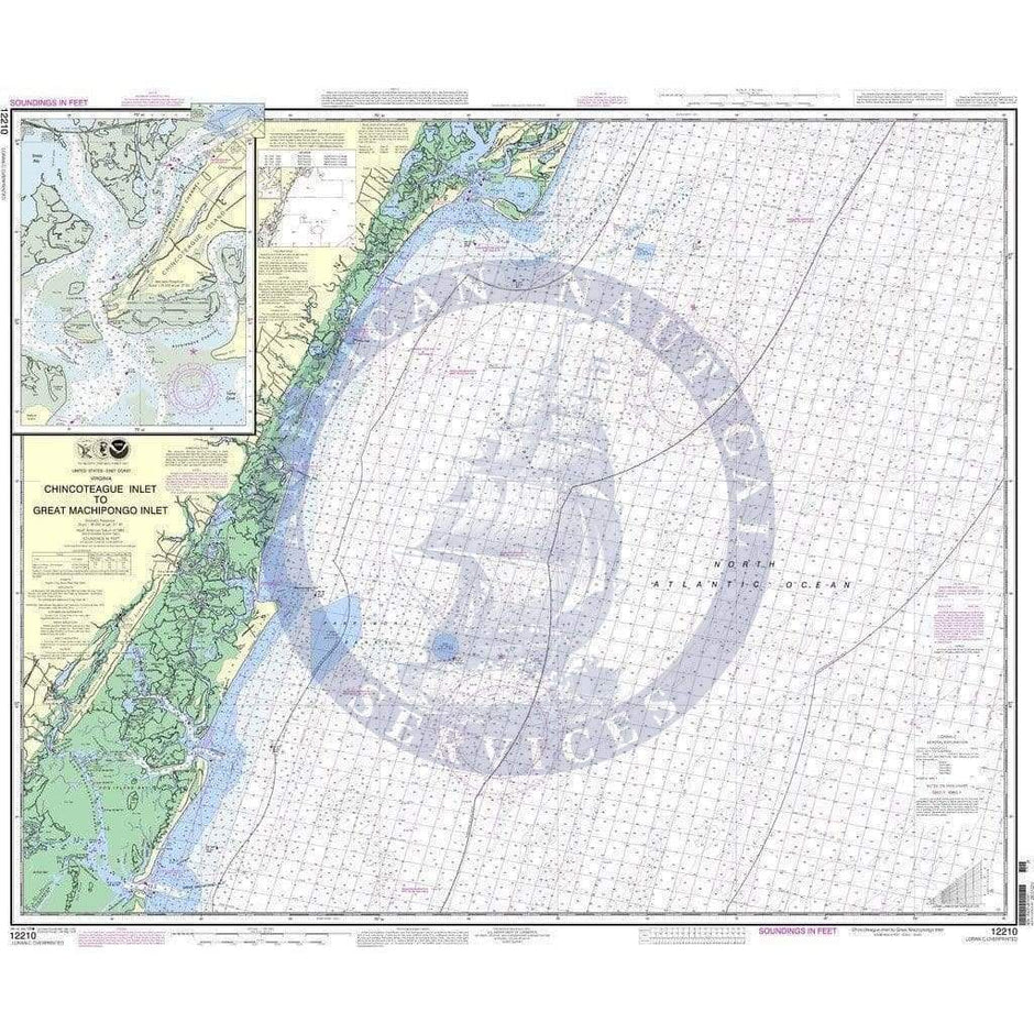 NOAA Nautical Chart 12210: Chincoteague Inlet to Great Machipongo Inle ...