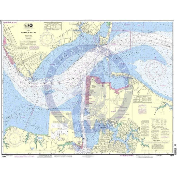 NOAA Nautical Chart 12245: Hampton Roads - Amnautical