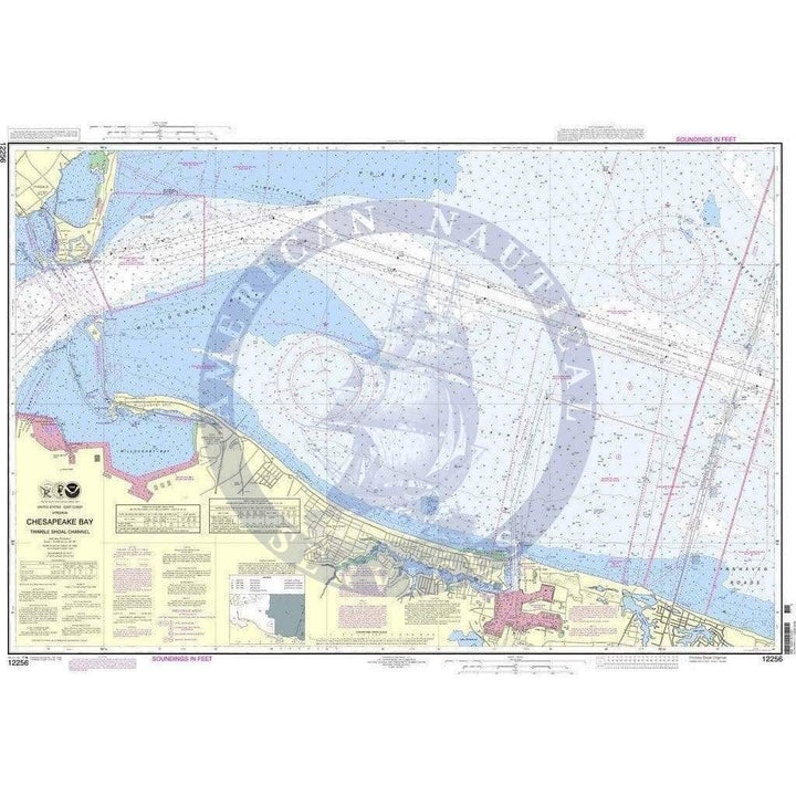 NOAA Nautical Chart 12256: Chesapeake Bay Thimble Shoal Channel ...