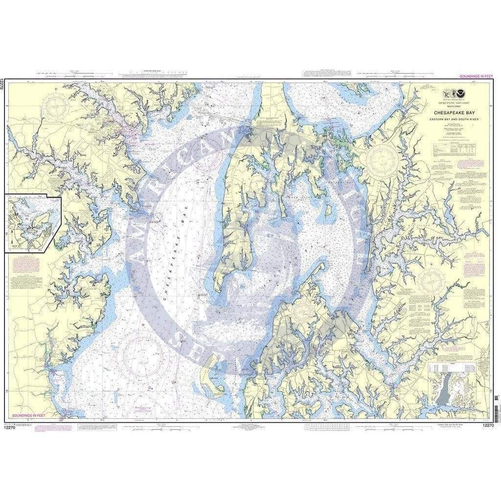NOAA South River Chesapeake Bay Nautical Chart 12270 | NOAA Chart ...
