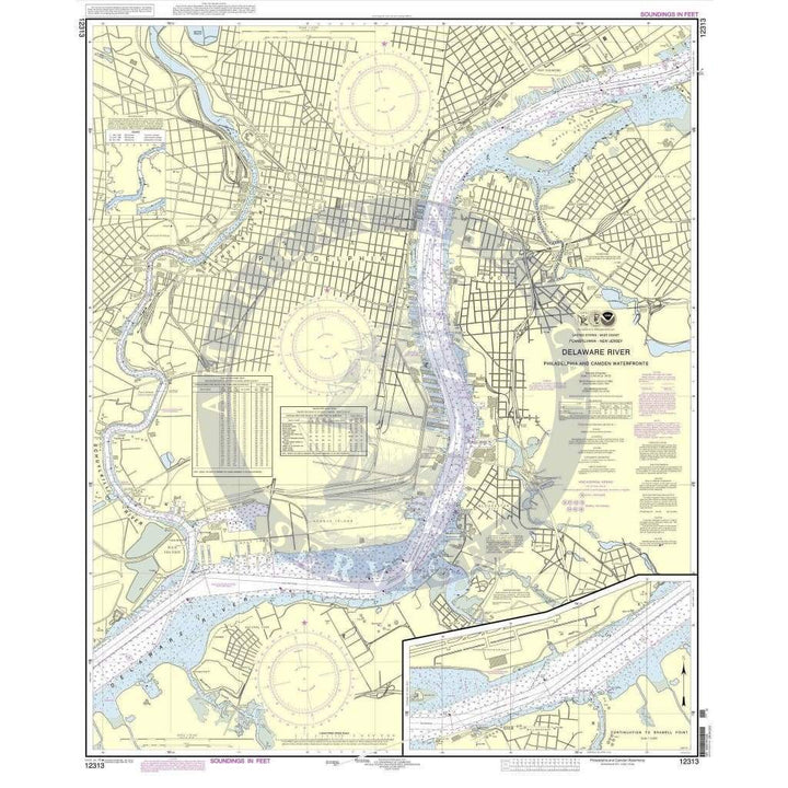 NOAA Philadelphia|NOAA Chart 12313:Philadelphia and Camden Waterfronts ...