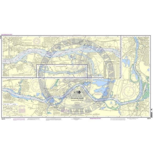 NOAA Nautical Chart 12314: Delaware River Philadelphia to Trenton ...