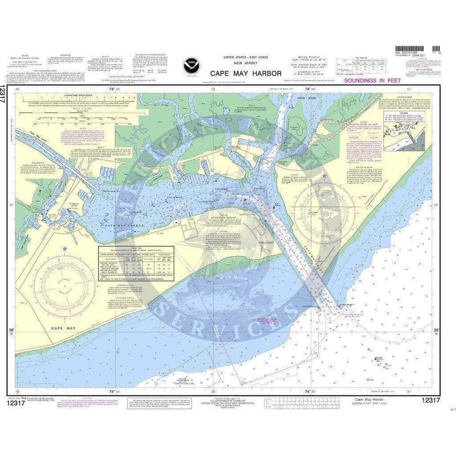 NOAA Nautical Chart 12317: Cape May Harbor - Amnautical