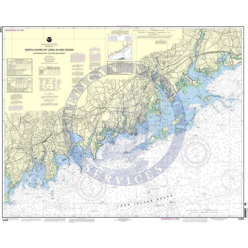 NOAA Nautical Chart 12368: North Shore of Long Island Sound Sherwood P ...