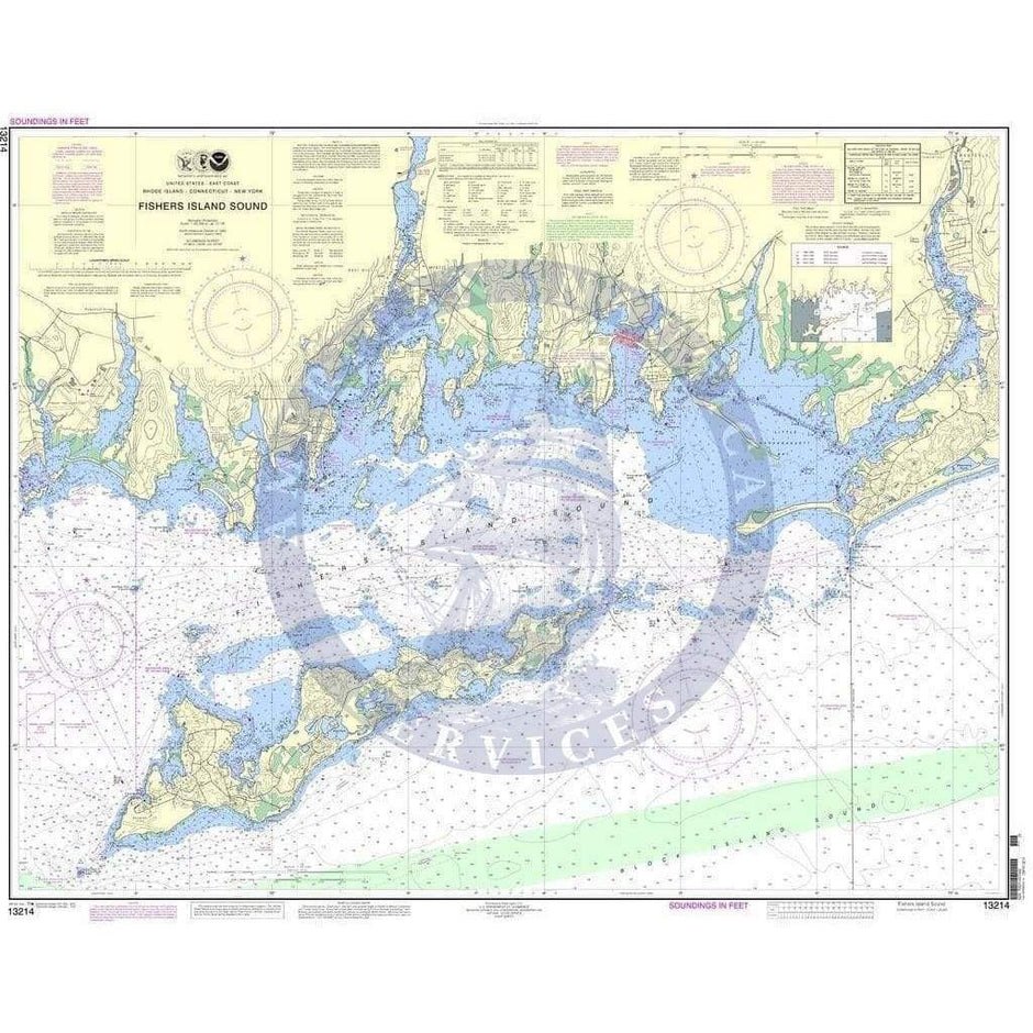 NOAA Nautical Chart 13214: Fishers Island Sound - Amnautical