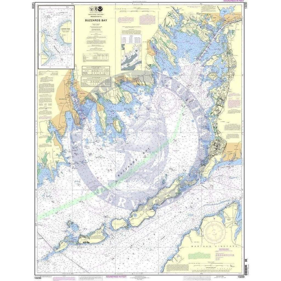 NOAA Nautical Chart 13230:Buzzards Bay; Quicks Hole|Buzzards Bay Chart ...