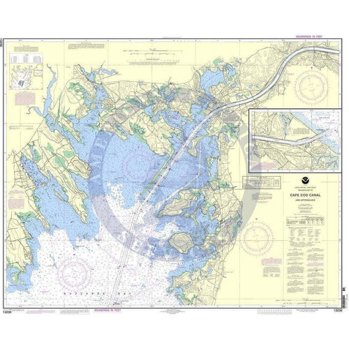 NOAA Nautical Chart 13236: Cape Cod Canal and Approaches - Amnautical