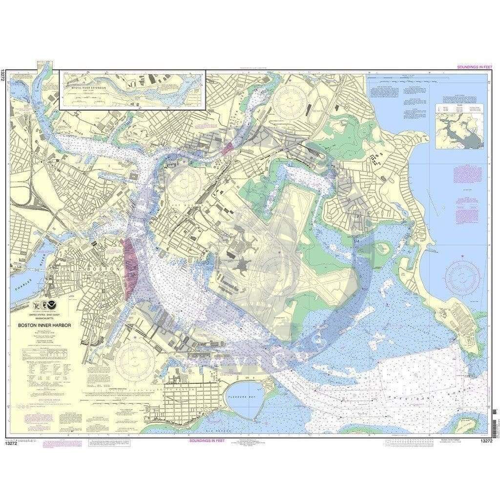 NOAA Nautical Chart 13272: Boston Inner Harbor - Amnautical