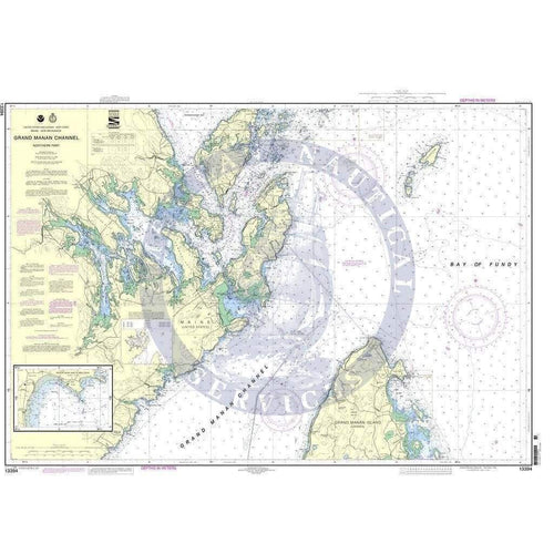 NOAA Nautical Chart 13394: Grand Manan Channel Northern Part; North He ...