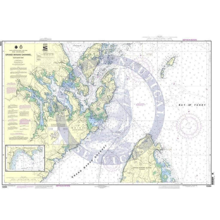 NOAA Nautical Chart 13394: Grand Manan Channel Northern Part; North He ...