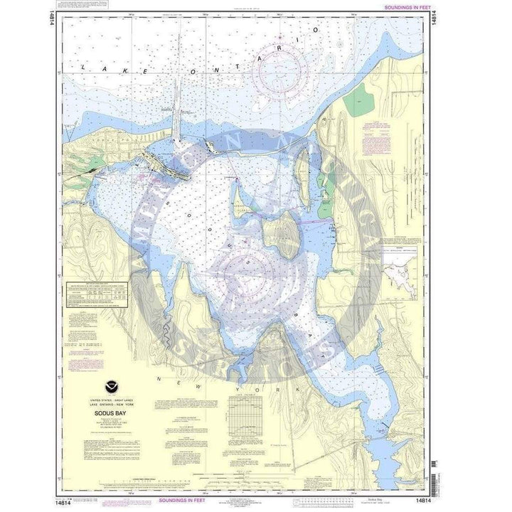 NOAA Nautical Chart 14814: Sodus Bay Map| Map of Sodus Bay| Sodus Bay ...