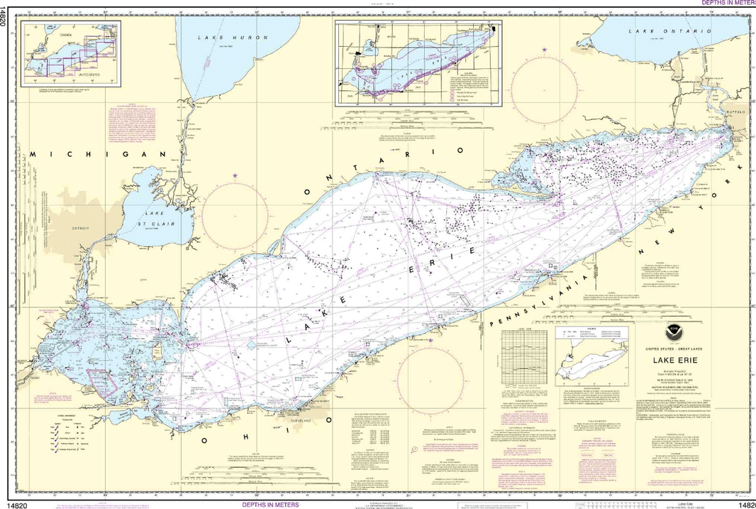 NOAA Lake Erie Chart 14820 | NOAA Lake Erie Navigation Chart |NOAA Map ...