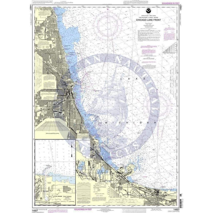 NOAA Nautical Chart 14927: Chicago Lake Front;Gary Harbor - Amnautical