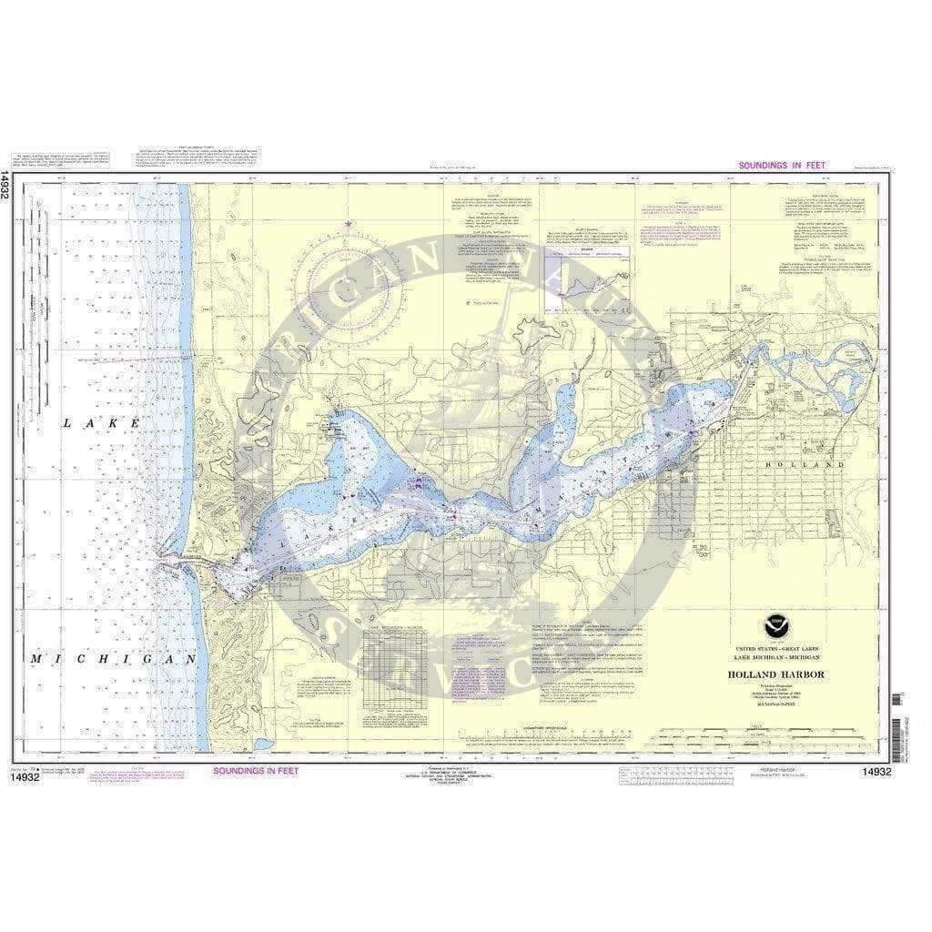 NOAA Nautical Chart 14932: Holland Harbor - Amnautical