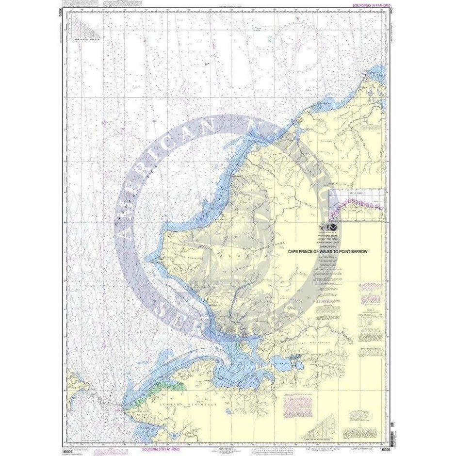 NOAA Nautical Chart 16005: Cape Prince of Wales to Pt. Barrow - Amnautical