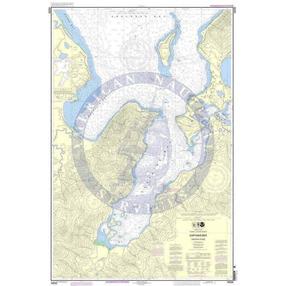 NOAA Nautical Chart 16530: Captains Bay| Captains Charts - Amnautical
