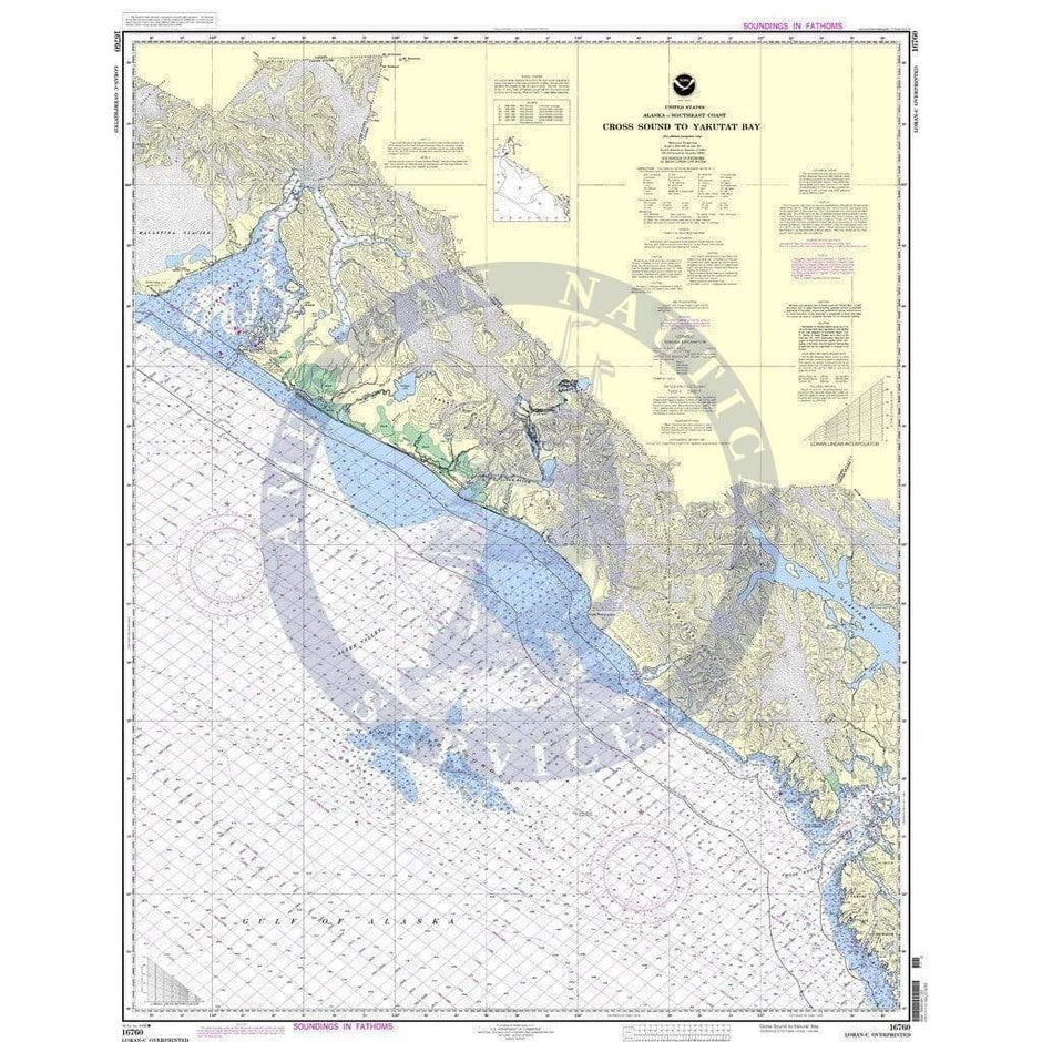 NOAA Nautical Chart 16760: Cross Sound to Yakutat Bay - Amnautical
