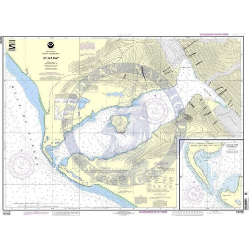 NOAA Nautical Chart 16762: Lituya Bay;Lituya Bay Entrance - Amnautical