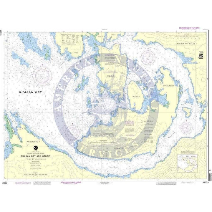 NOAA Nautical Chart 17379: Shakan Bay And Strait, Alaska - Amnautical