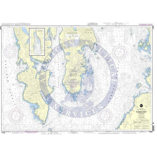 NOAA Nautical Chart 17386: Sumner Strait-Southern part - Amnautical