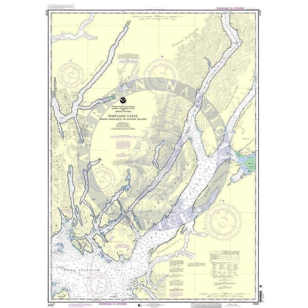 NOAA Nautical Chart 17427: Portland Canal - Dixon Entrance to Hattie I ...